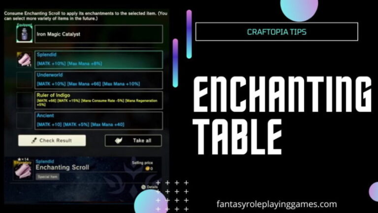 Craftopia – How to use the enchanting table - Fantasy Role-Playing Games