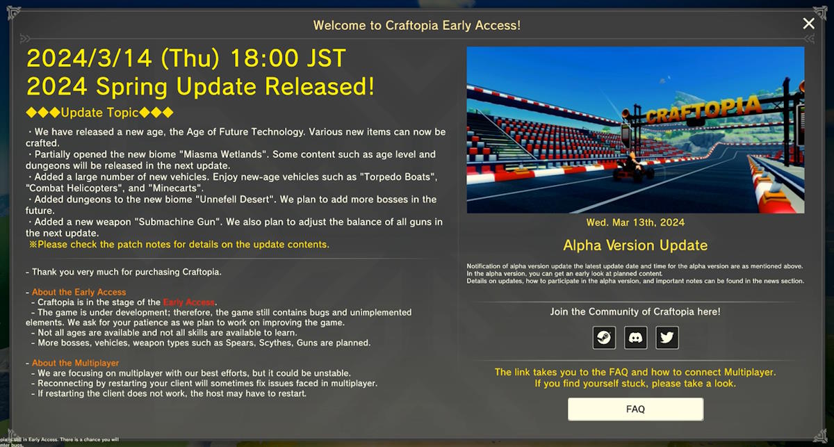 Craftopia Seamless World Spring 2024 Update Released - Fantasy Role ...